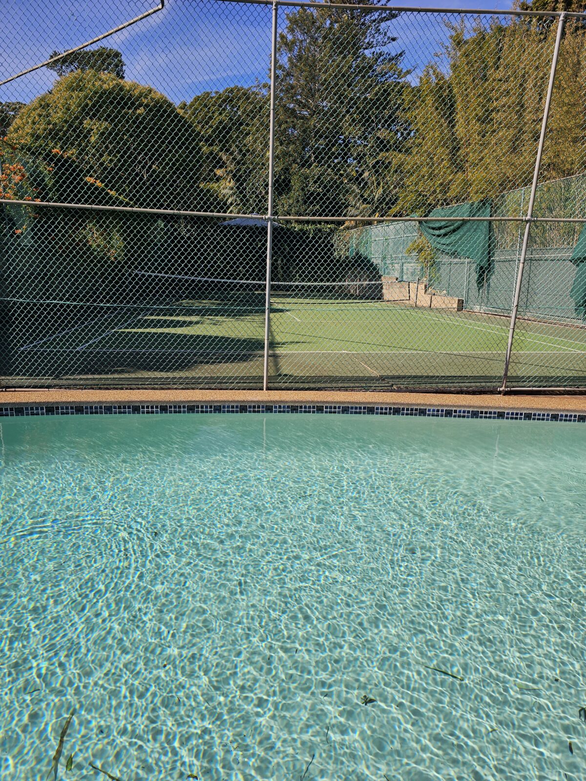 Backyard swimming pool - LUXAPOOL Epoxy pool paint in Regency White colour