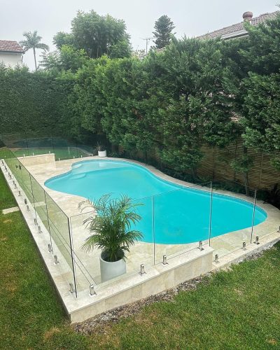 Pebblecrete swimming pool painted with LUXAPOOL® Epoxy in White by ...